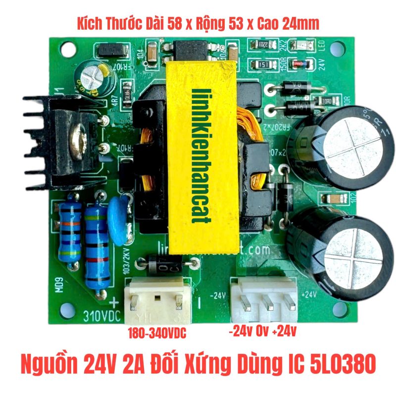 Nguồn 24V 2A Đối Xứng Dùng IC 5L0380 · Công Ty TNHH TM Thiên An