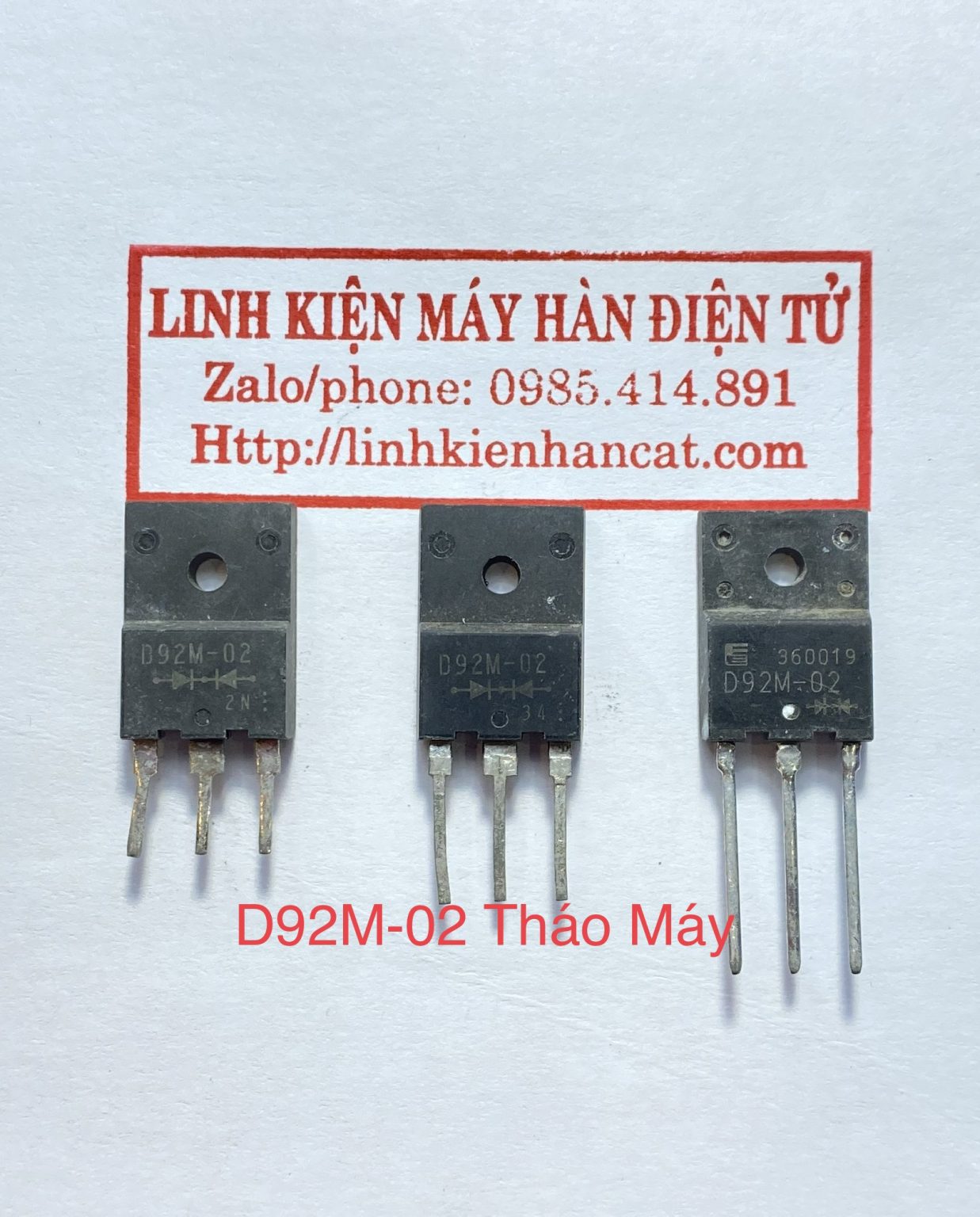 Diode Ra Hàn D92M-02 ( 20A 200V ) Tháo Máy · Công Ty TNHH TM Thiên An