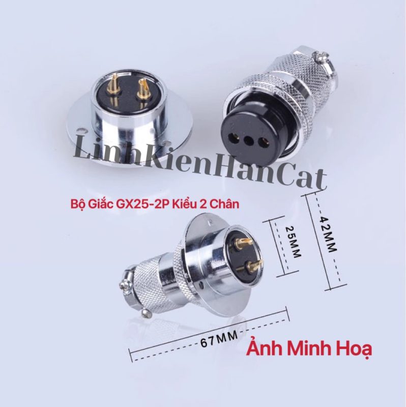 Bộ Giắc GX25-2P Kiểu 2 Chân · Công Ty TNHH TM Thiên An