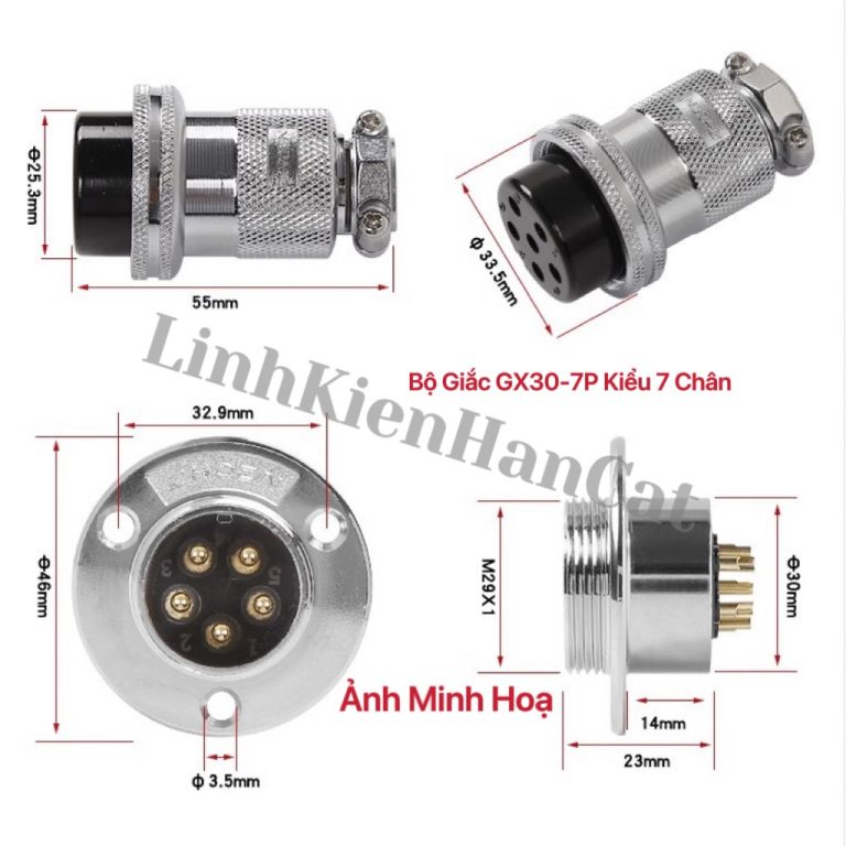 Bộ Giắc GX30-7P Kiểu 7 Chân · Công Ty TNHH TM Thiên An