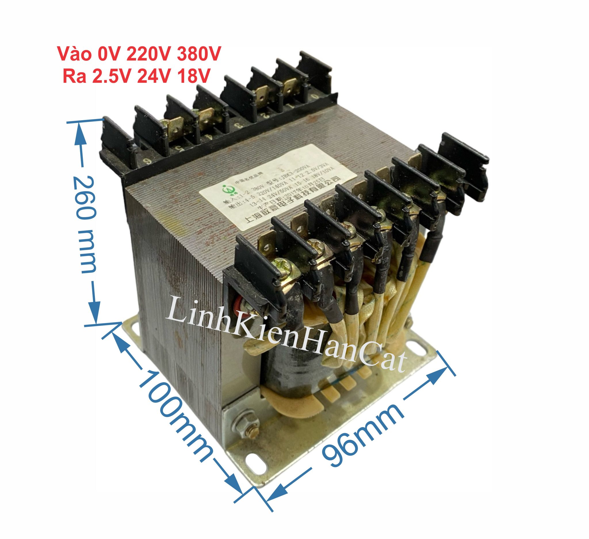 Biến Áp Nguồn Vào 0V 220V - 0V 380V Ra 2.5V 24V 18V · Công Ty TNHH TM Thiên An