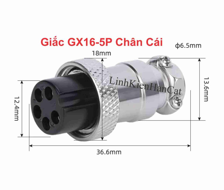 Giắc GX16-5P Chân Cái · Công Ty TNHH TM Thiên An